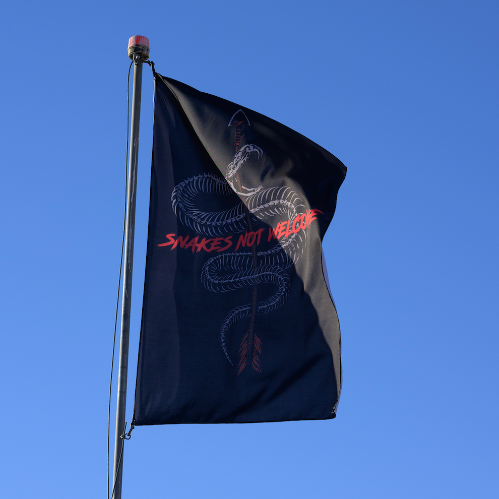 Snakes Not Welcome Flag – Industry Threadworks