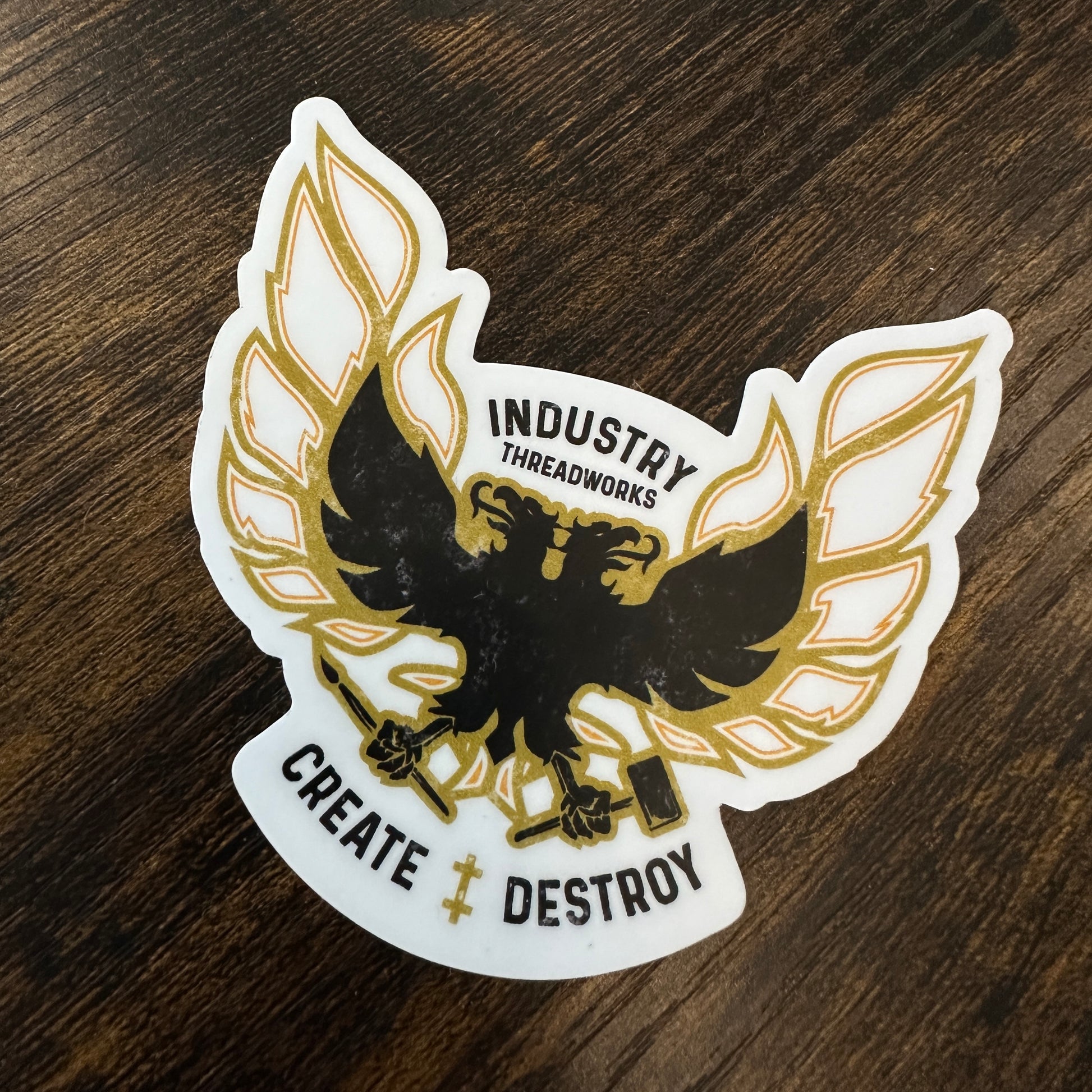 Free Bird Sticker - Gold – Industry Threadworks