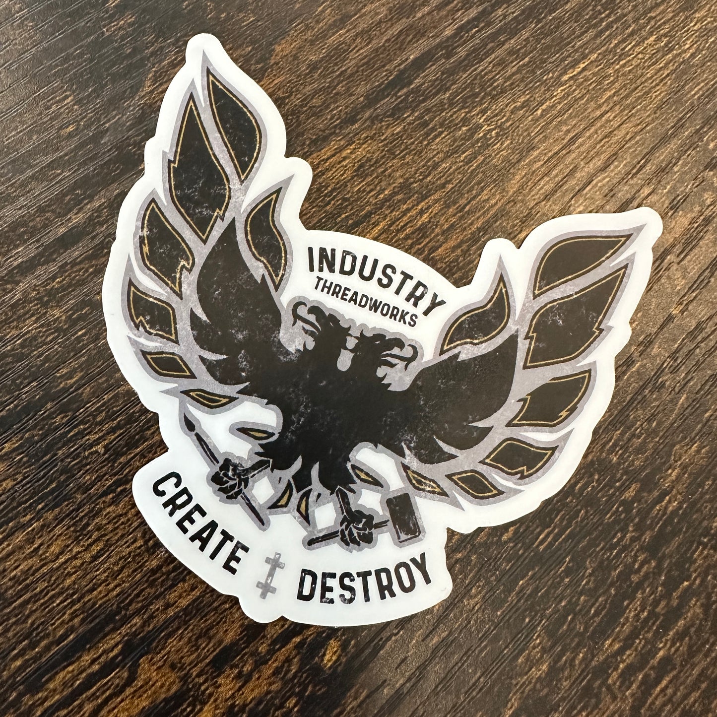 Free Bird Sticker - Gray – Industry Threadworks