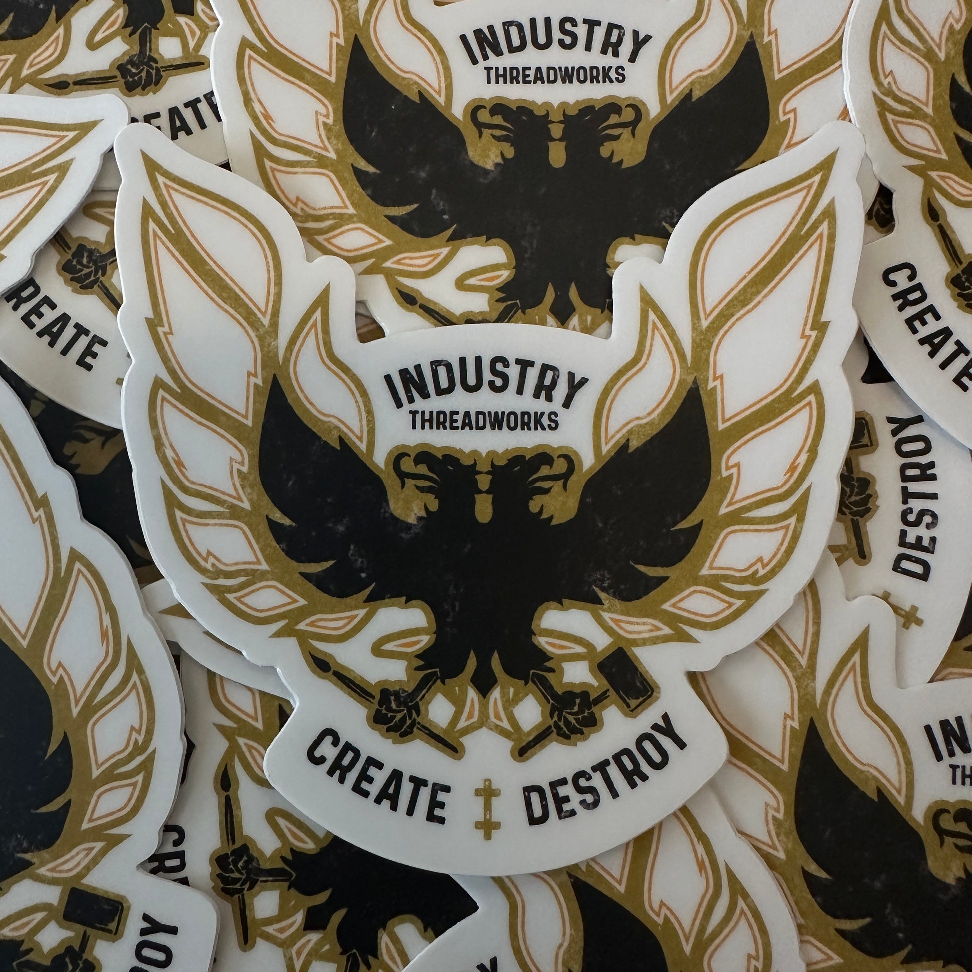 Free Bird Sticker - Gold – Industry Threadworks