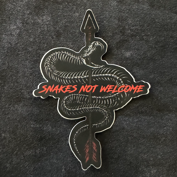 Snakes Not Welcome Sticker – Industry Threadworks